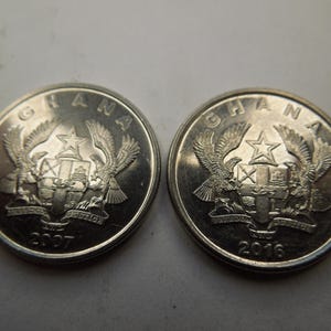 Ghana Coins, 5 Pesewa to 50 Pesewas - Sell by the Piece - Etsy