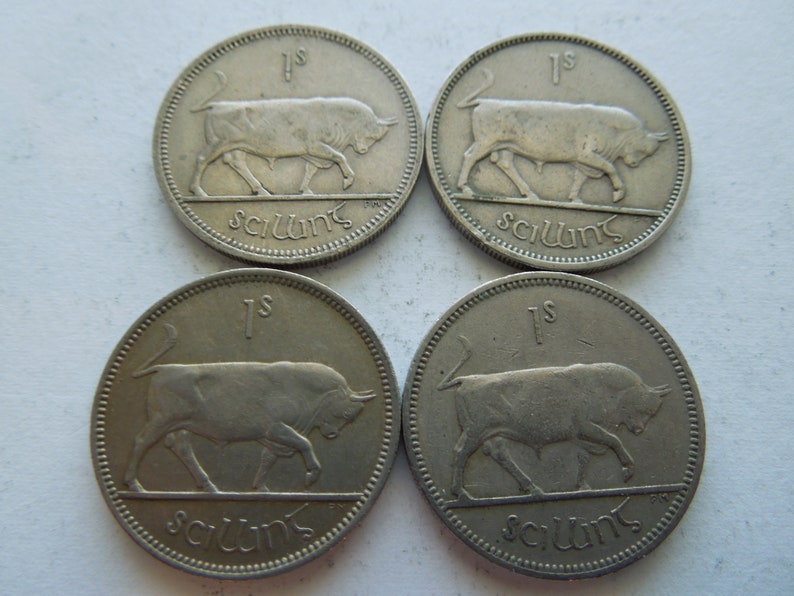 Irish Coins Irish Shilling Bull Republic of Ireland Coins - Etsy