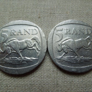 South Africa Coins, 1 Rand to 5 Rand, 1991 to 2020 Animal Coins Sell by ...
