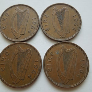 Irish Half Penny, 1964 to 1966, Pigs Reverse, Eire Coins, Republic of ...
