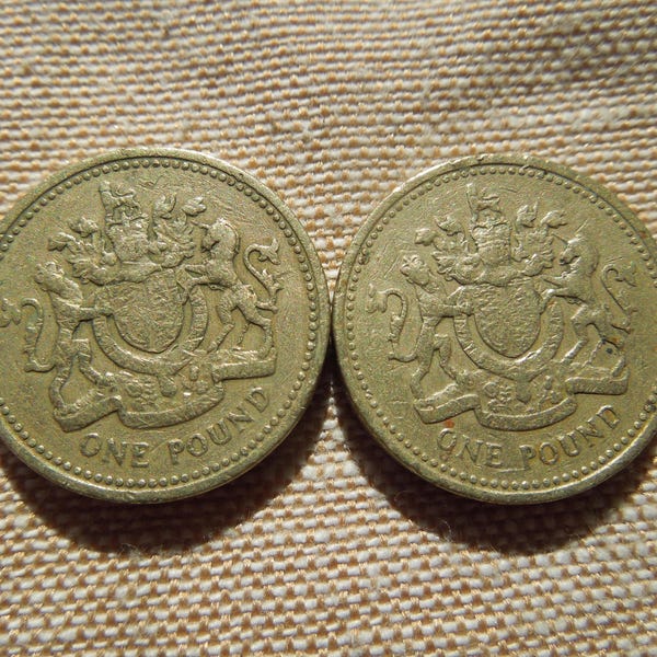 Silver Uk One Pound - Etsy