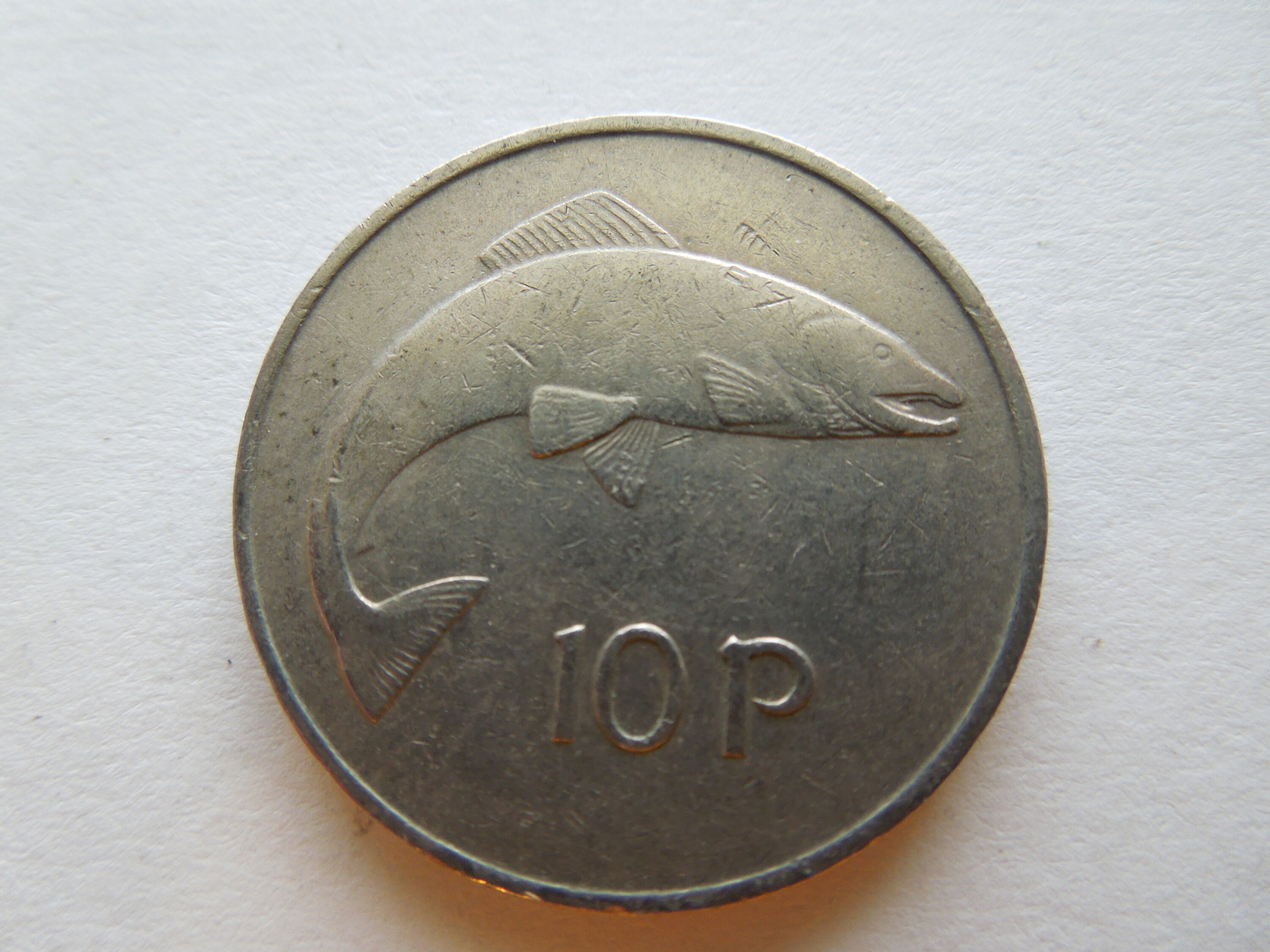 Irish 10 Pence, Salmon, Decimal, Large and Small Sizes, Eire Coins ...