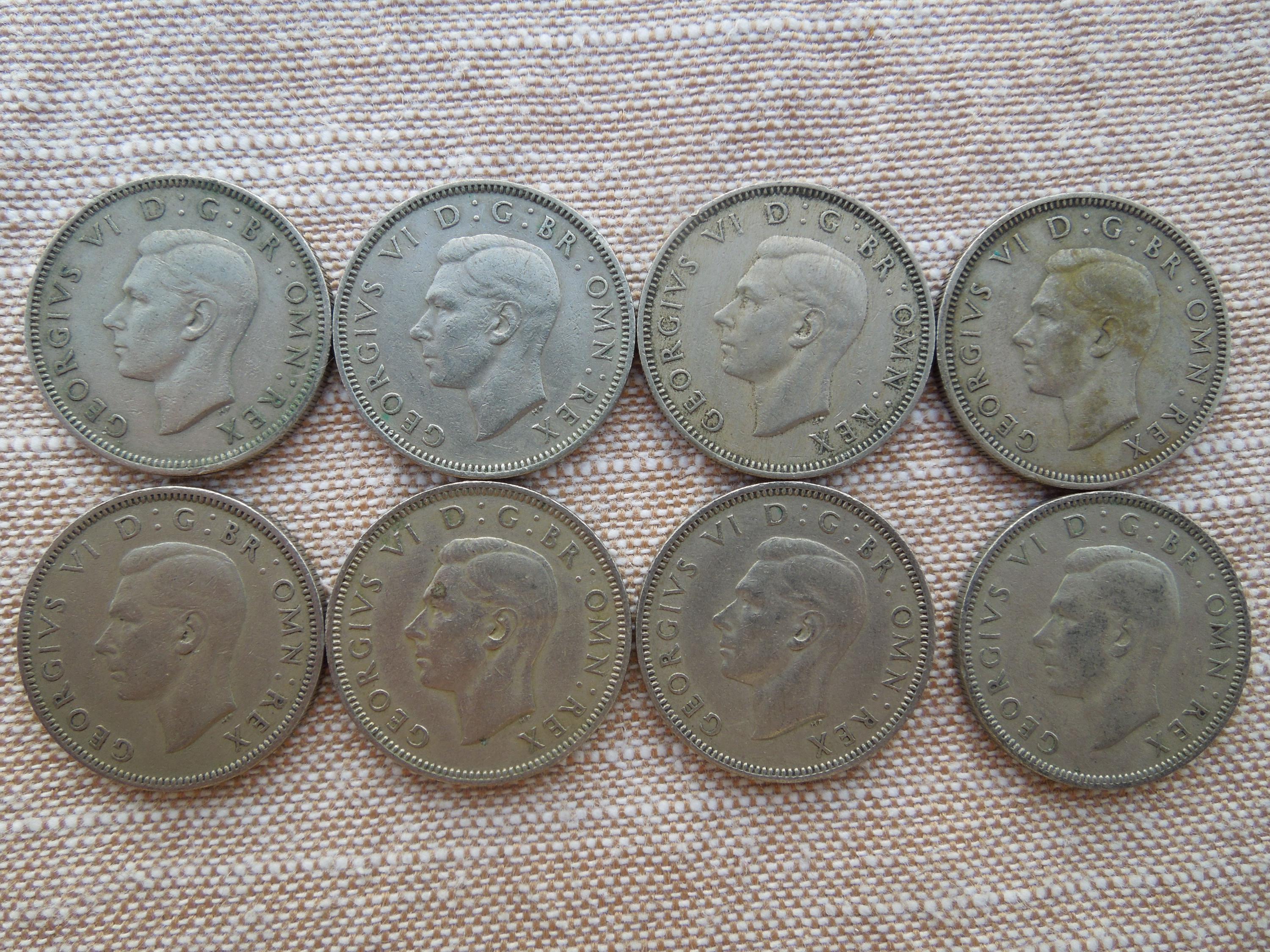 King George 6th, British Shilling, 1947 to 1951, Scottish and English ...