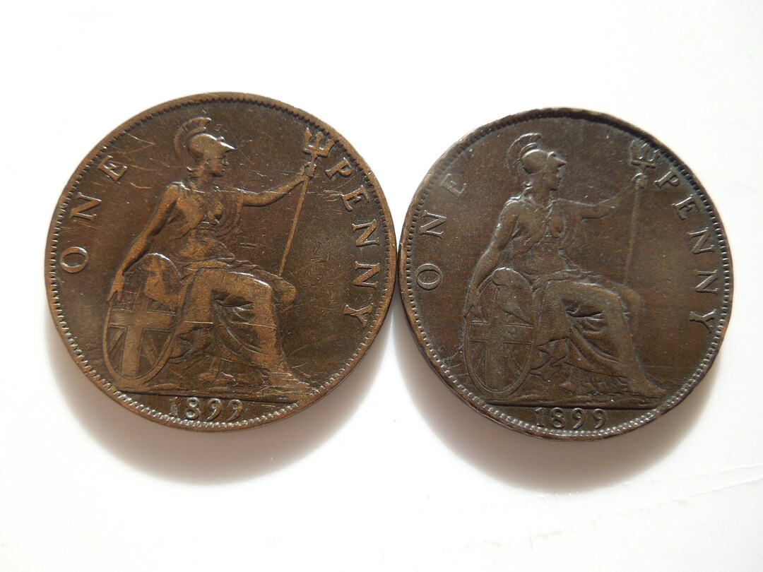 Queen Victoria Penny, 1899, British Large Bronze Penny Sell by the ...
