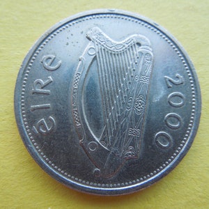 Irish 1 Pound or 1 Punt, Decimal, Large, Eire Coins, Republic of ...
