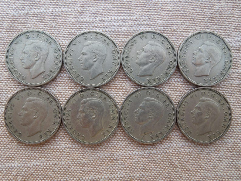 King George 6th, British Shilling, 1947 to 1951, Scottish and English ...