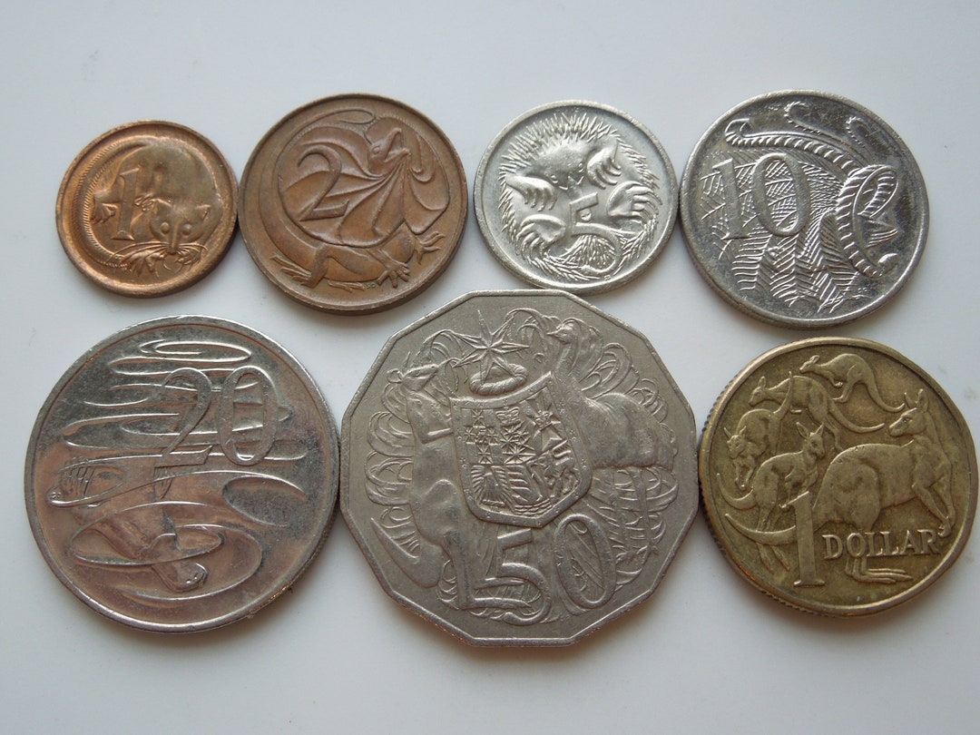 Australian Circulated Coin Set of 7 Animals, 1 Cent to 1 Dollar - Etsy