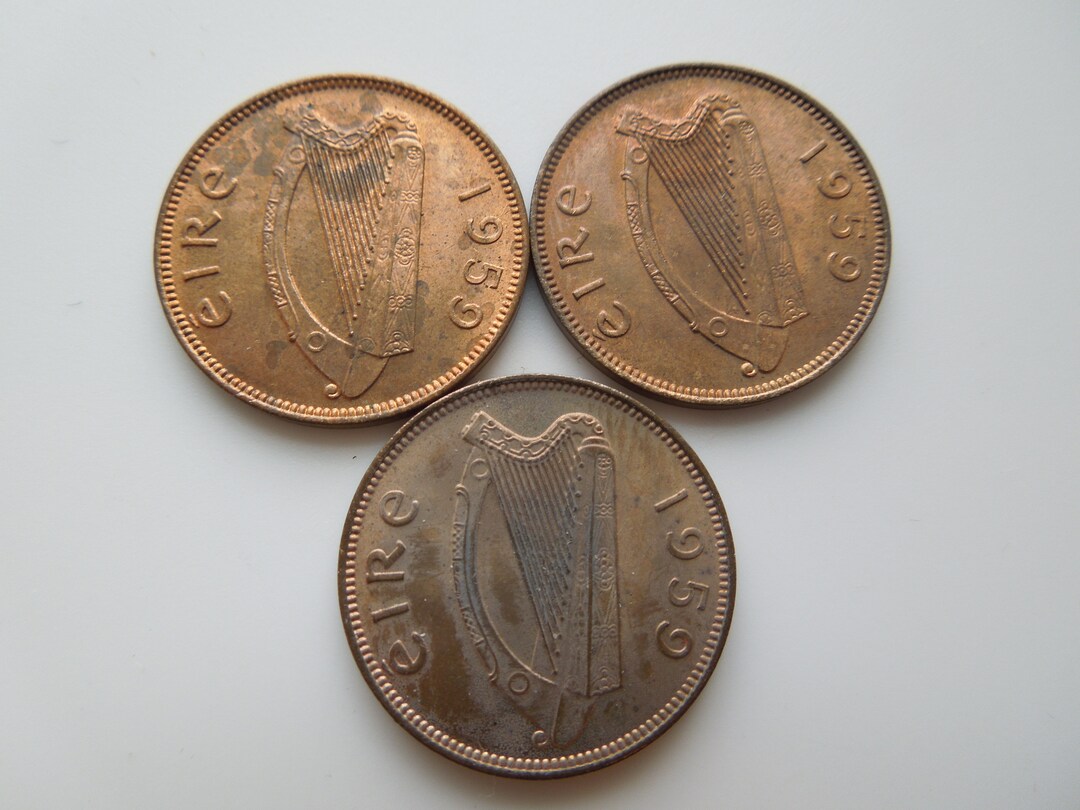 Irish Coins, Irish Farthings, 1959, Republic of Ireland Coins Last One ...