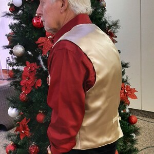 Champagne Satin/damask Vest With 5 Buttons - Etsy