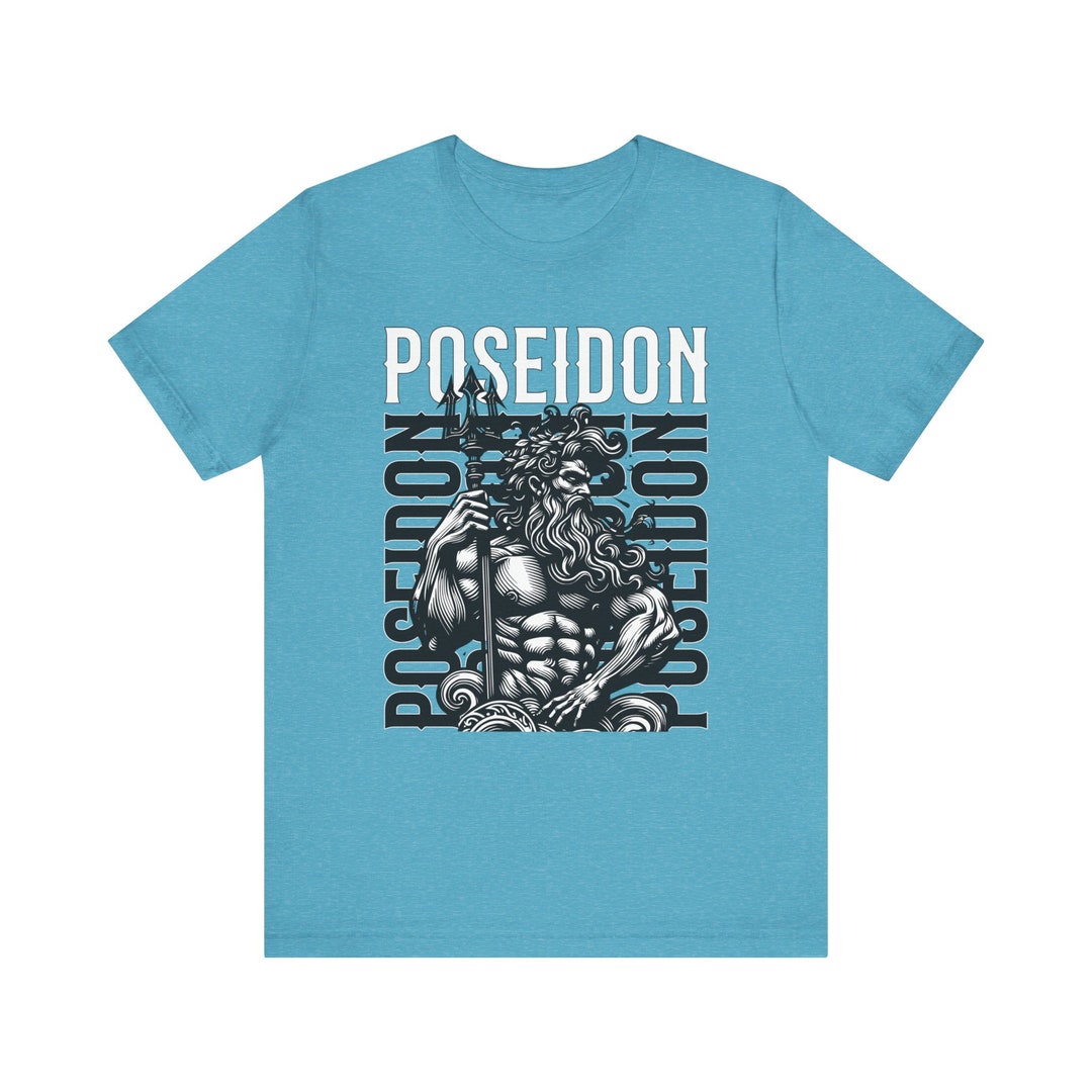 Poseidon Neptune Sea Water Trident Horses Ancient Greek God Goddess ...
