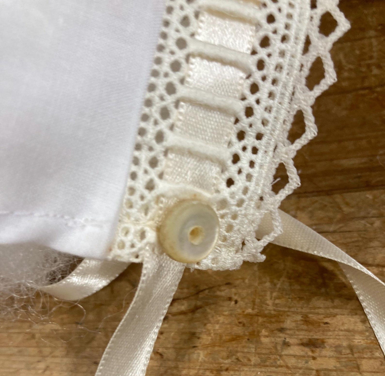 Heirloom Beading on a Baby Bonnet, Hat, Christening, Dedication for a ...