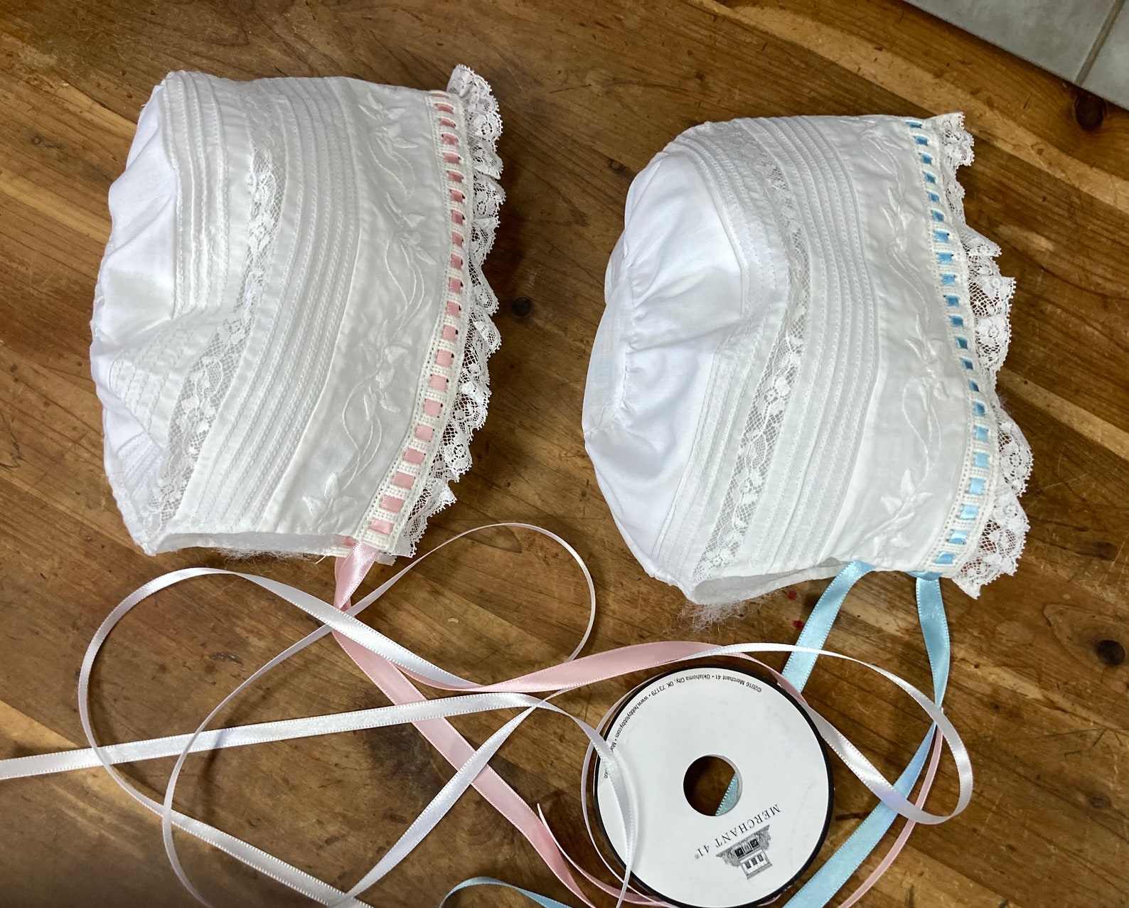 Heirloom Beading on a Baby Bonnet, Hat, Christening, Dedication for a ...