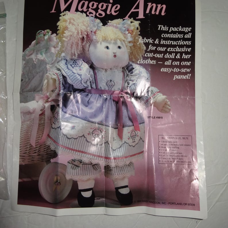 Vintage Daisy Kingdom Maggie Ann Doll Cut & Sew Kit #9815 - Etsy