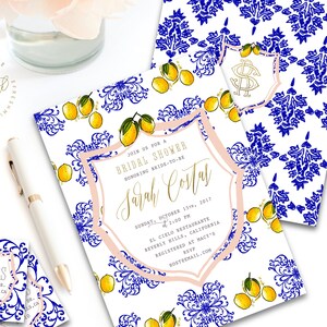 Citrus Invitation Lemon Invitation Bridal Shower - Etsy