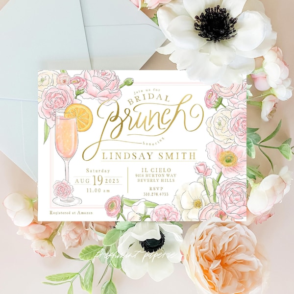 Mimosa Bridal Shower Invite - Etsy