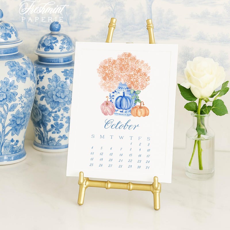 Desk Cardstock Calendar - Etsy