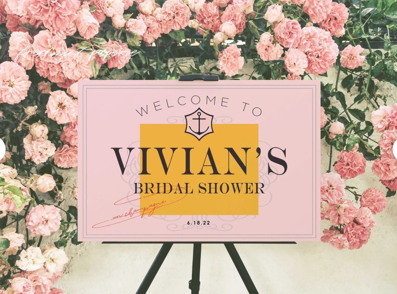 custom printable sign - to match any invitation - freshmint paperie