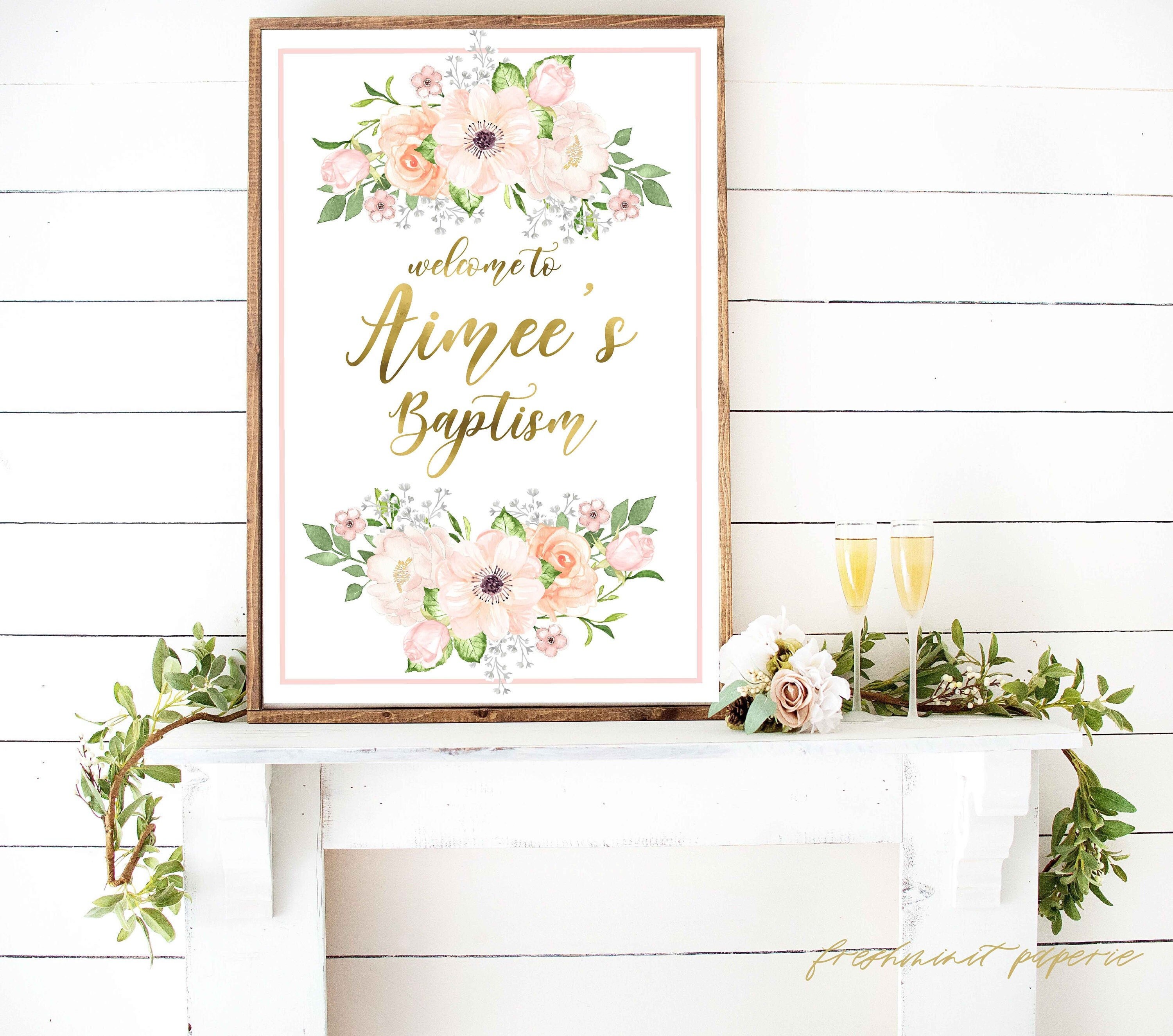 custom printable sign - to match any invitation - freshmint paperie