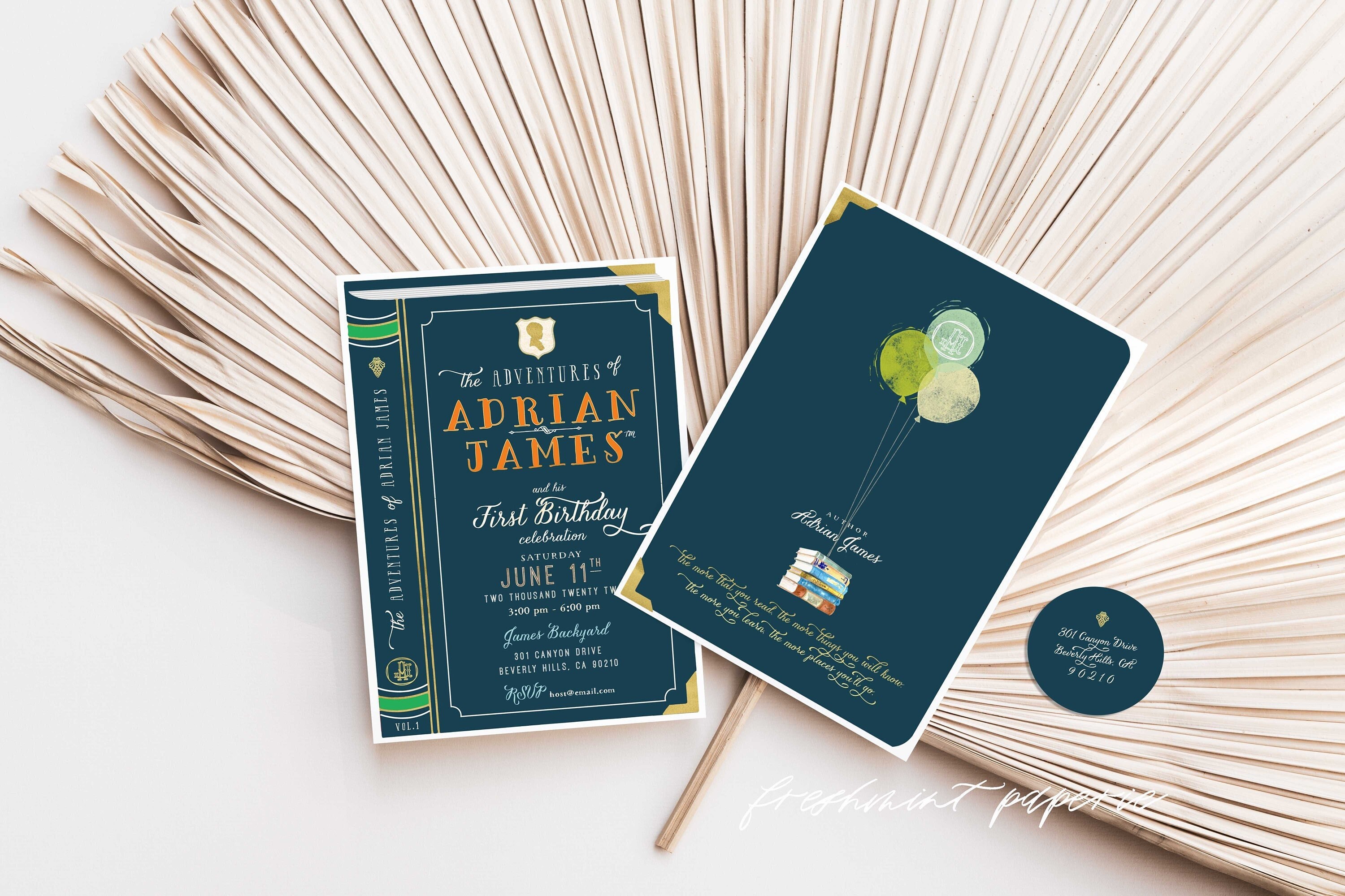 Storybook Invitation Library Invitation First Birthday - Etsy