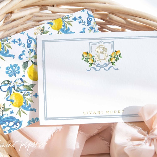 Personalized Stationery Monogram Note Cards Monogram - Etsy