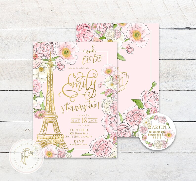 Paris Invitations French Invitation Parisian Birthday - Etsy