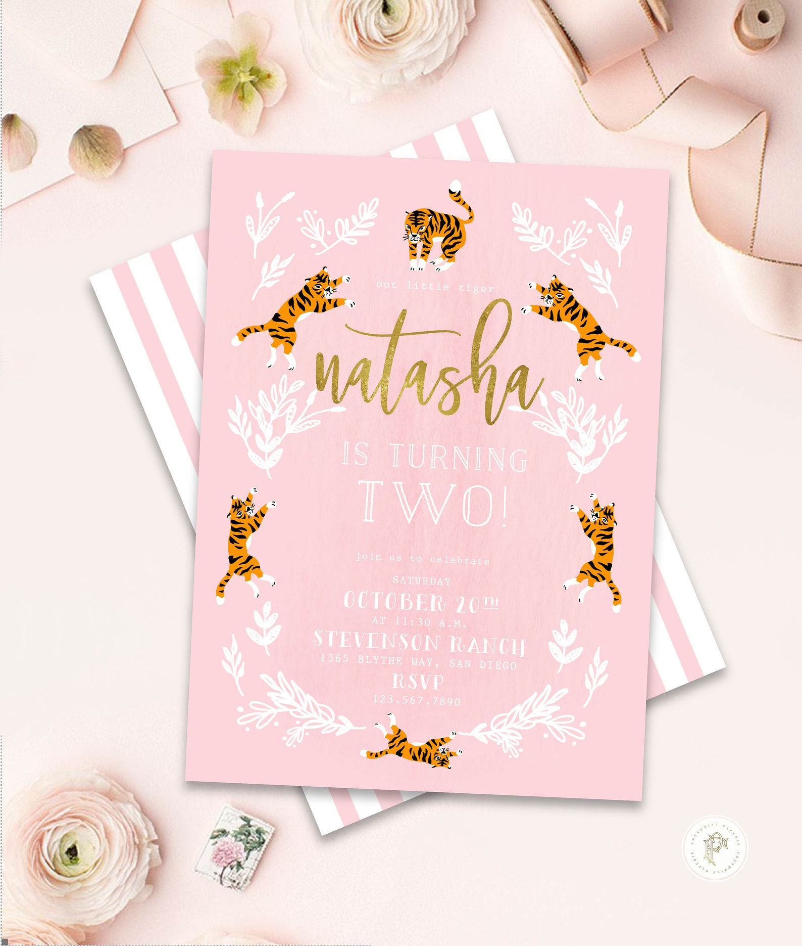 Tiger Invitation - Party Animal Invitation - Zoo Party Wild Animal ...