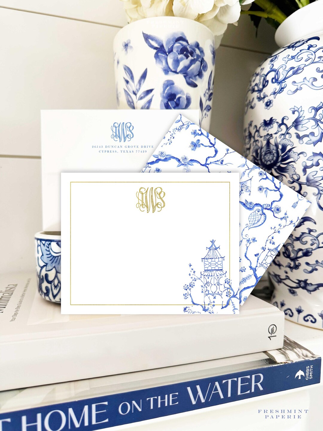 Personalized Stationery Monogram Note Cards Monogram Stationery Note ...