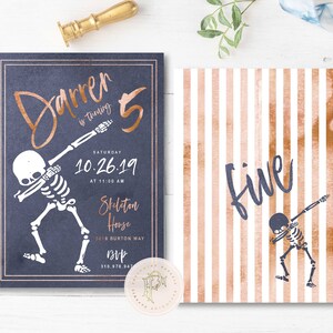 Skeleton Invitation Skeleton Invite Floss Invitation Dance - Etsy
