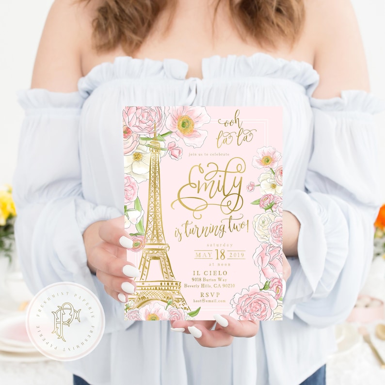 Paris Invitations French Invitation Parisian Birthday - Etsy