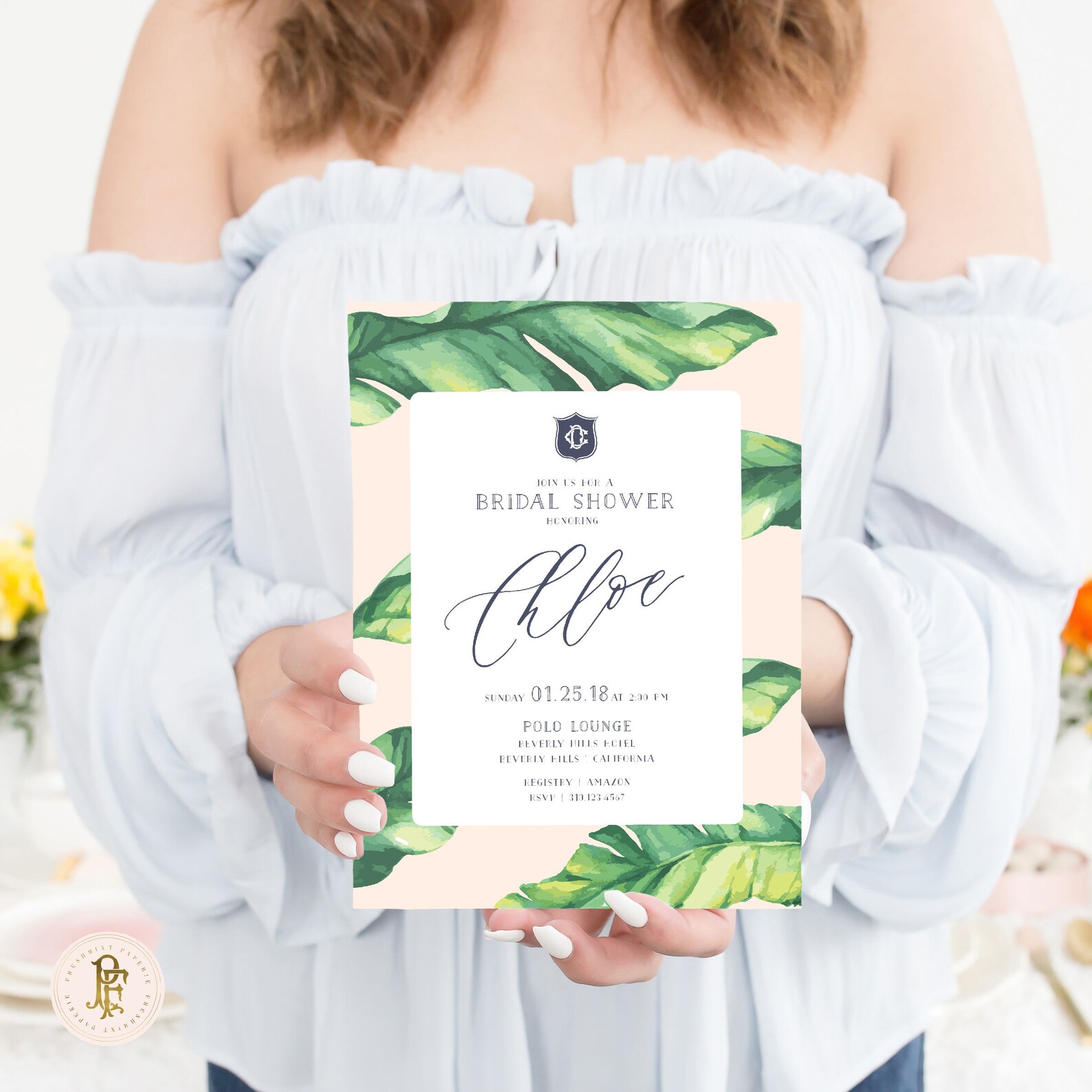 Banana Leaf Invitation | Banana Leaf | Tropical Invitation | Bridal ...
