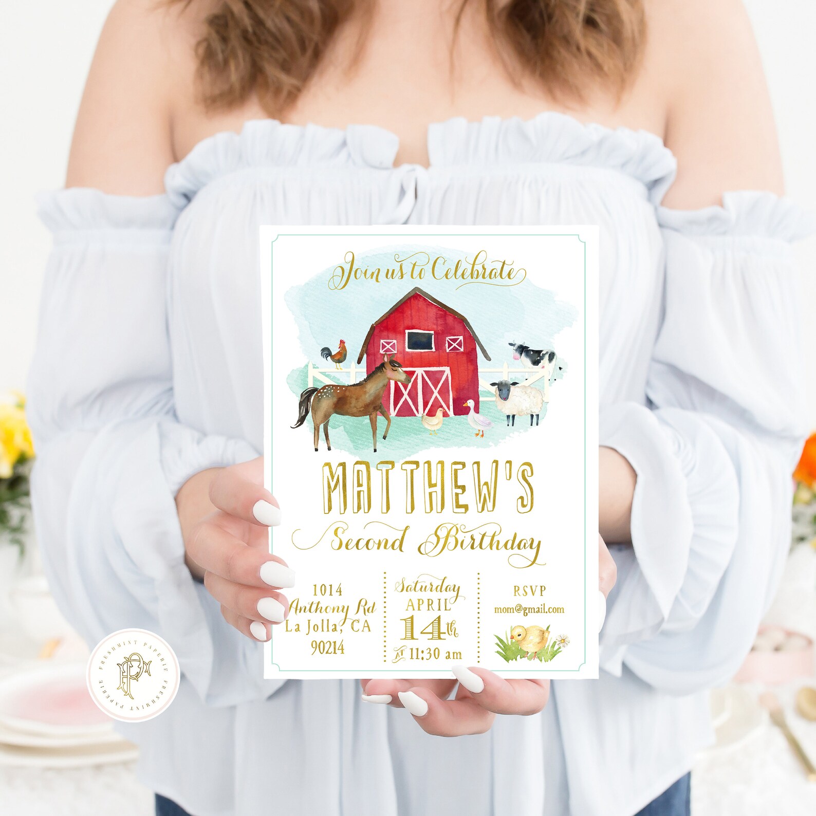 Barnyard Invitation Farm Invitation Barnyard Birthday - Etsy