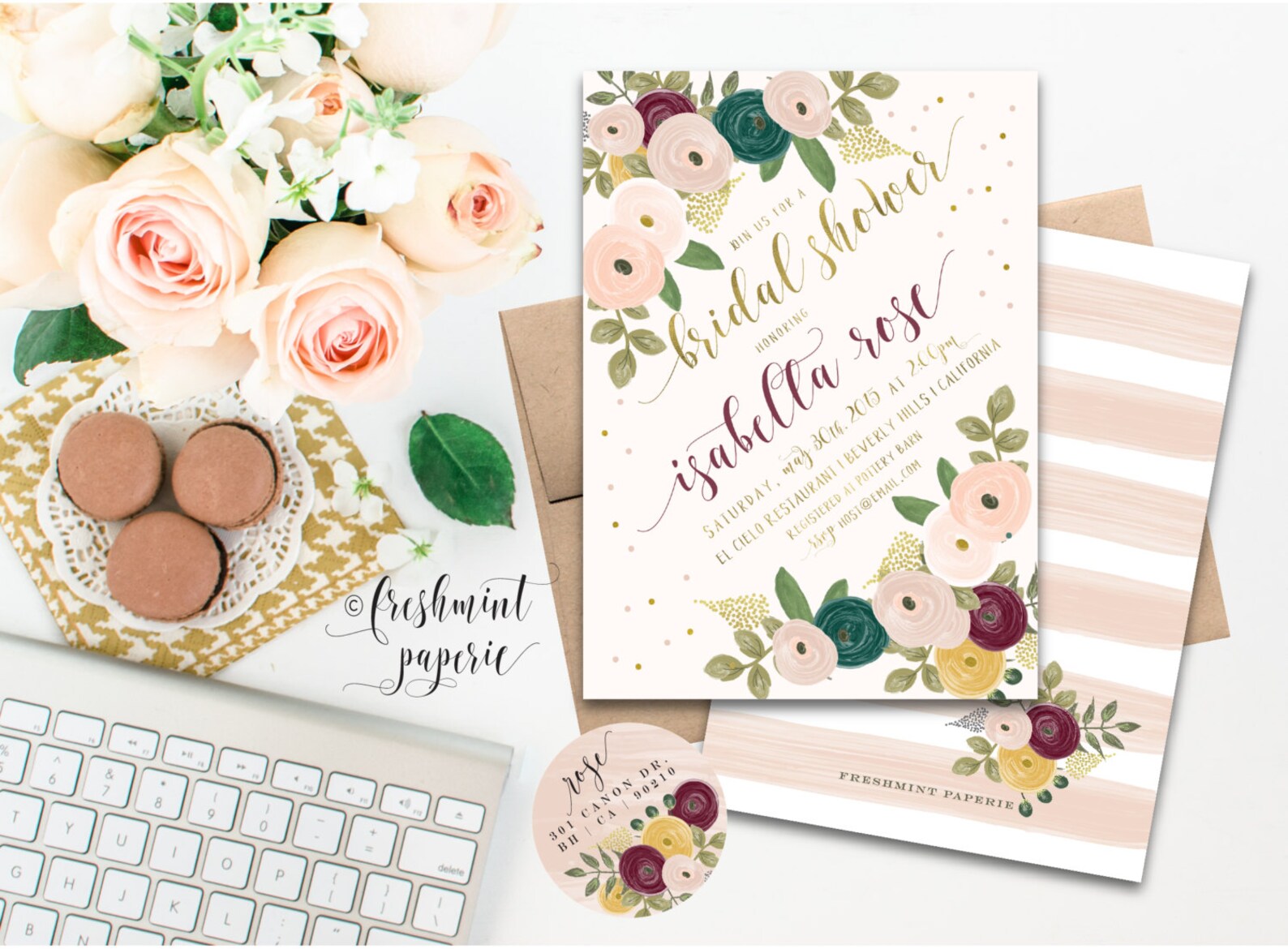 Printable Invitations Floral Invitation Flower Theme - Etsy