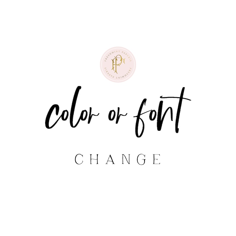 Font or Color Changes for Wall Art and Invitation Designs in Our Shop ...