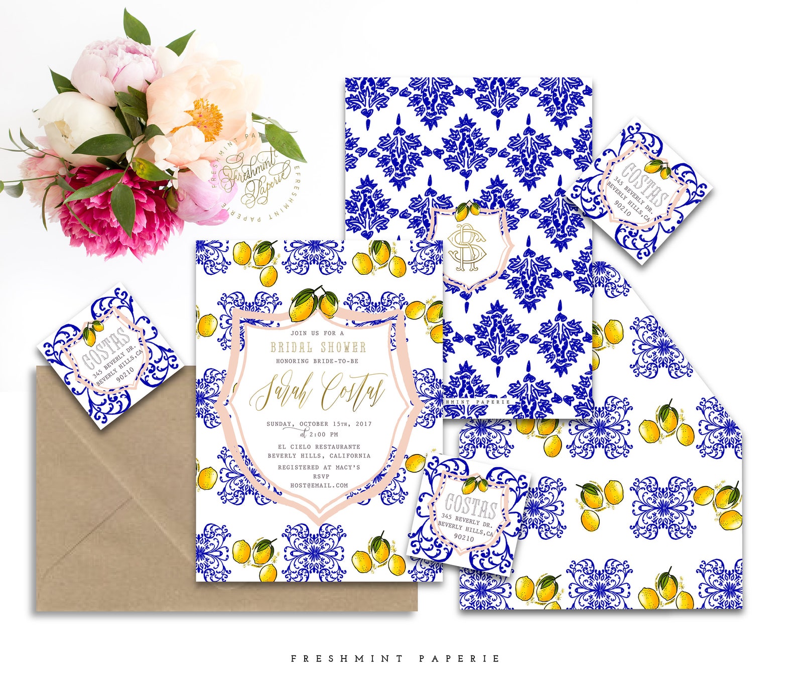 Citrus Invitation Lemon Invitation Bridal Shower | Etsy