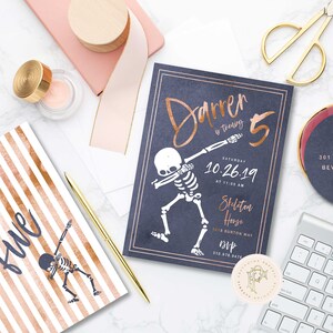 Skeleton Invitation Skeleton Invite Floss Invitation Dance - Etsy