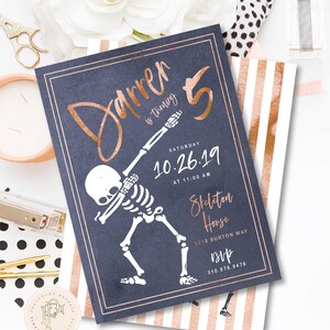 Skeleton Invitation Skeleton Invite Floss Invitation Dance - Etsy