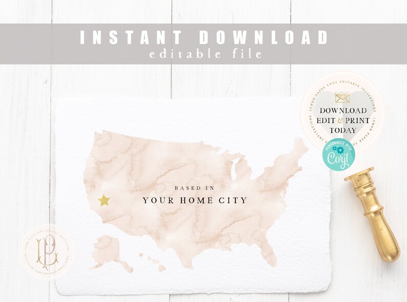 Editable USA Map Watercolor Map for Website Website Map | Etsy