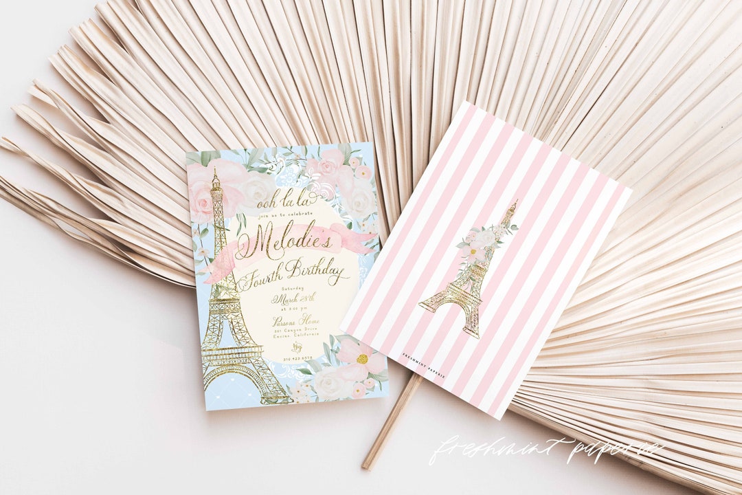 Paris Invitation, French Invitation, Parisian Birthday Invitation ...