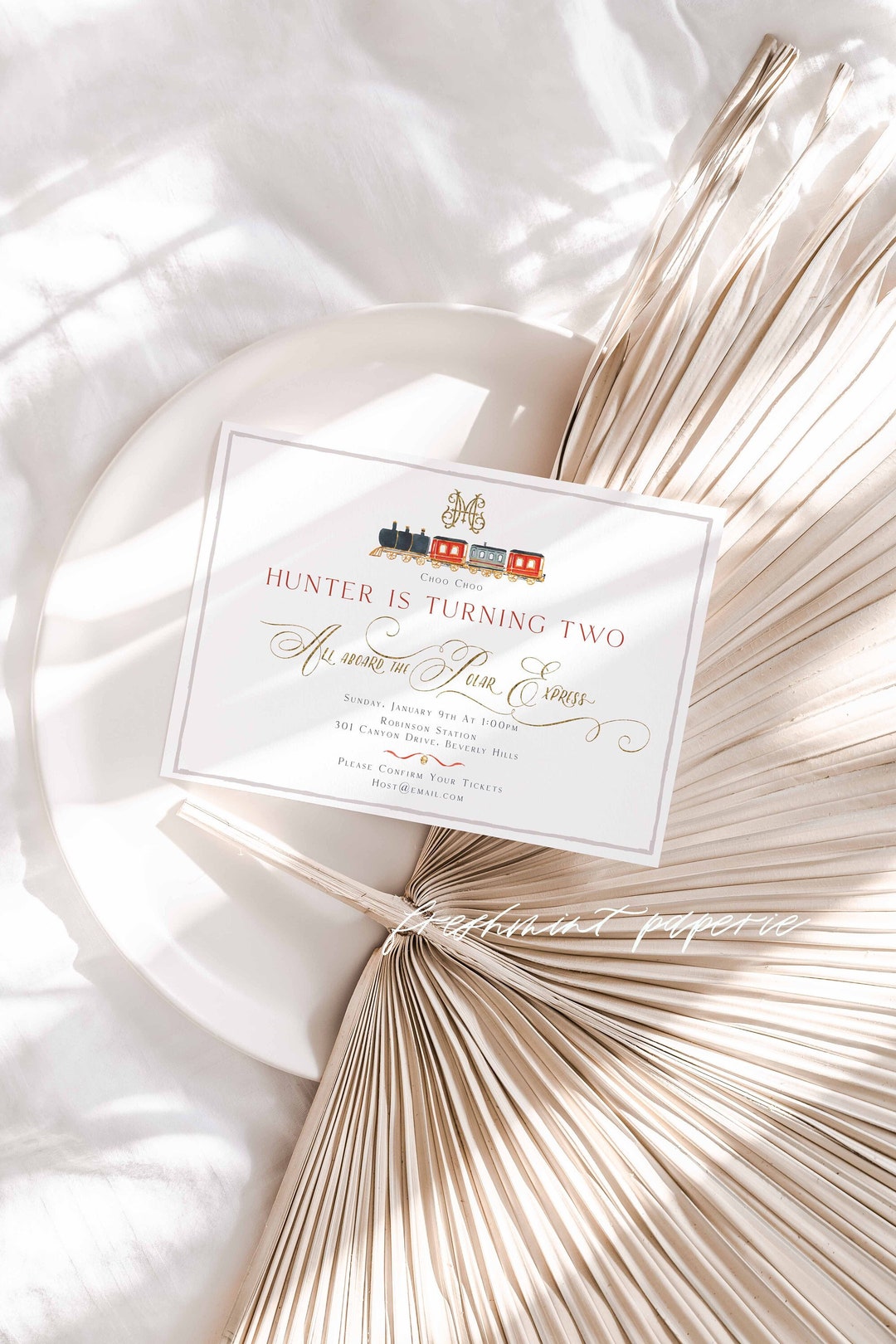 Polar Express Invitation - Choo Choo Invitation - All Aboard Invitation ...