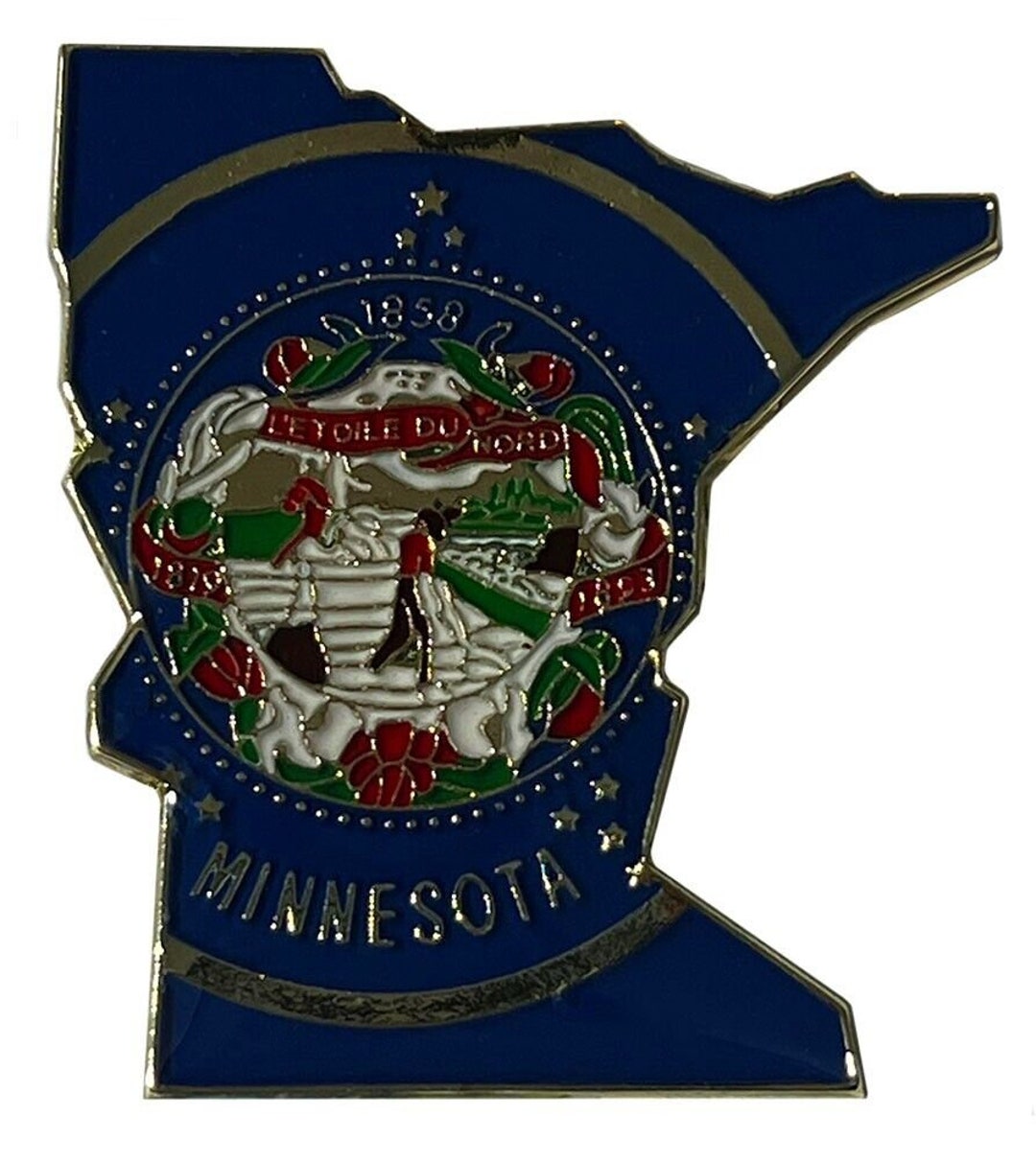 Minnesota State Map Enamel Motorcycle Hat Cap Lapel Pin - Etsy