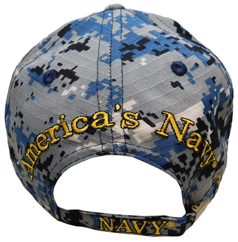 U.S. Navy America's Navy Blue ACU Digital Camouflage Camo Embroidered ...