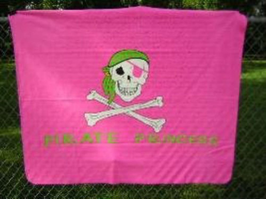 Pink Pirate Princess Jolly Roger Flag 50x60 Plush - Etsy