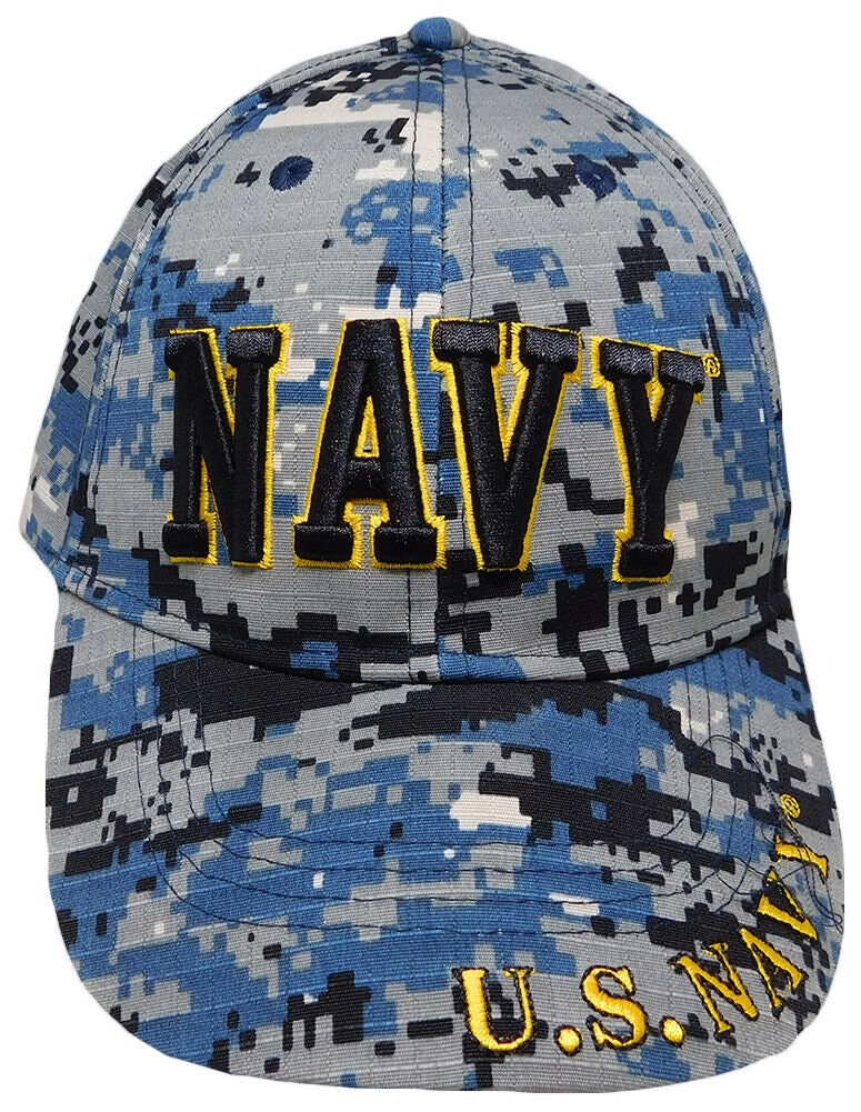 U.S. Navy America's Navy Blue ACU Digital Camouflage Camo Embroidered ...