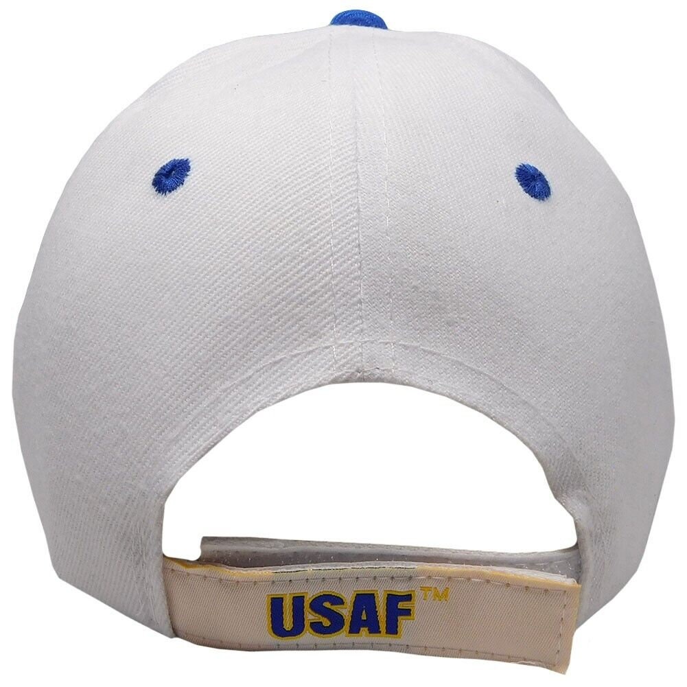 United States Air Force Emblem Wings on Side White Cotton Embroidered ...