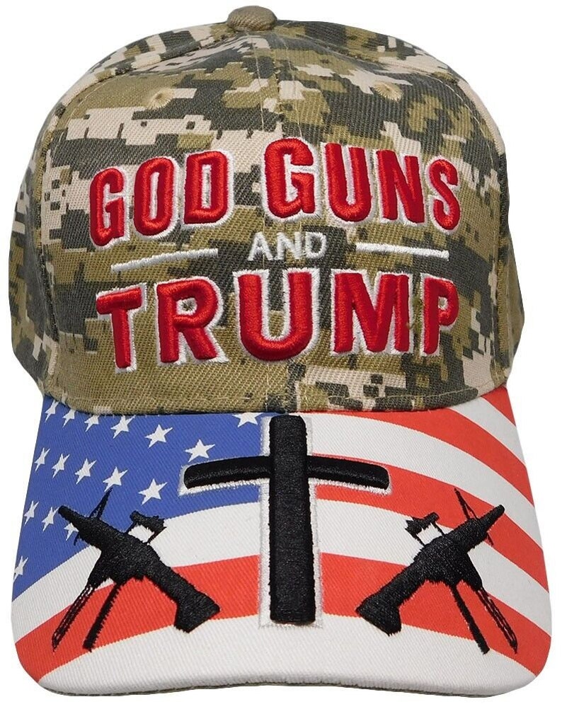 God Guns & Trump USA Flag Bill Rifles Cross ACU Digital Camo ...