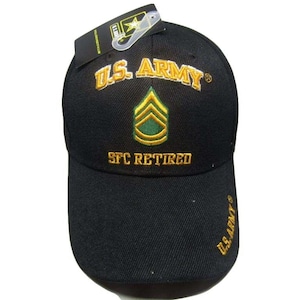 U.S. Army SFC Retired Military Black Embroidered Cap Hat LICENSED - Etsy