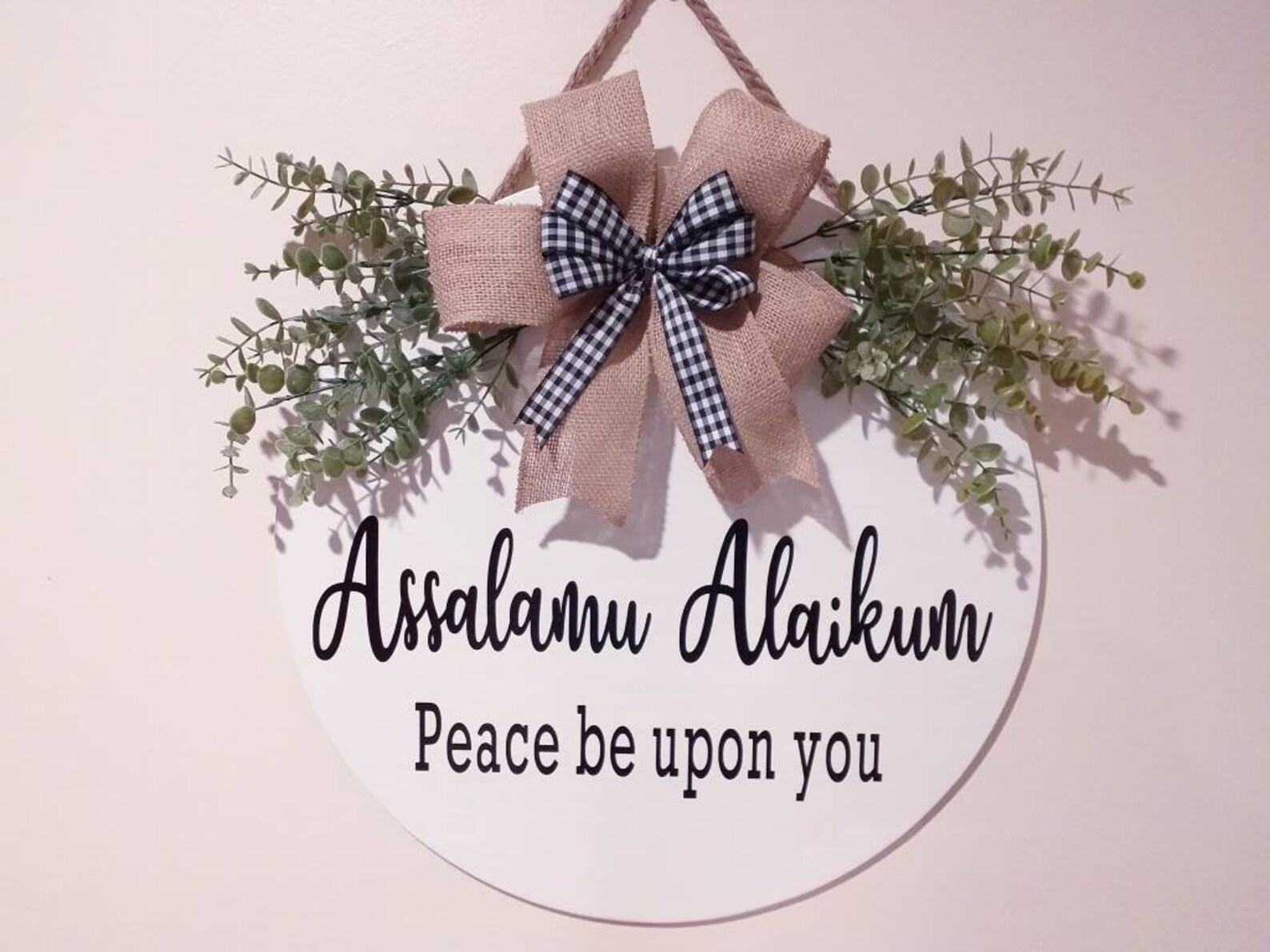 Salam Door Sign. Front Door Sign. Islamic Wall Decor. Hello Salam Door ...