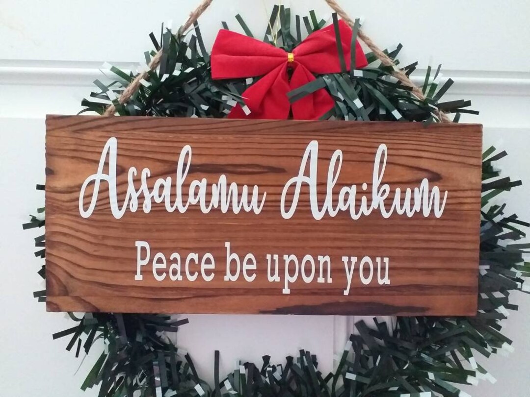Salam Door Sign. Front Door Sign. Islamic Wall Decor. Hello Salam Door ...