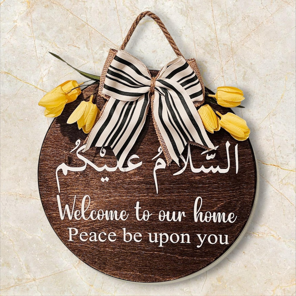 Salam Door Sign. Front Door Sign. Islamic Wall Decor. Hello Salam Door ...