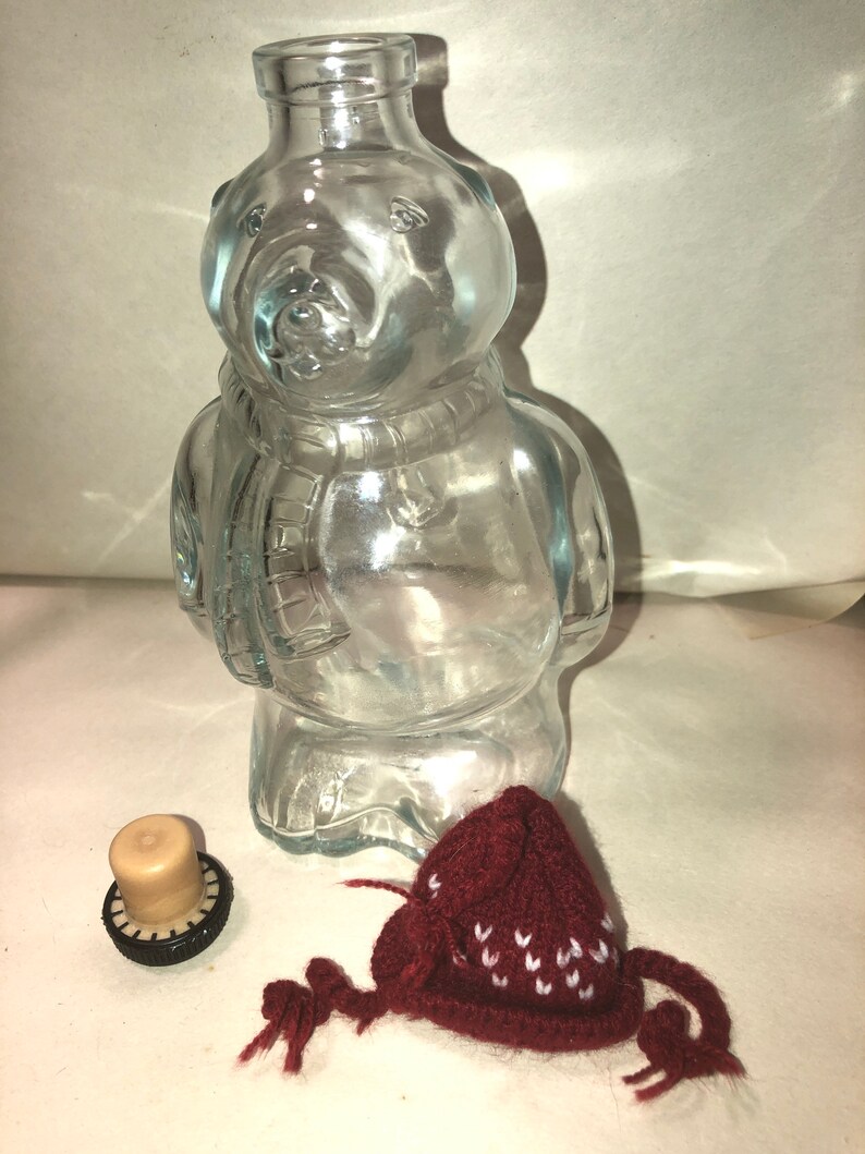 Vintage Teddy Polar Bear Glass 500ml Decanter Bottle Etsy